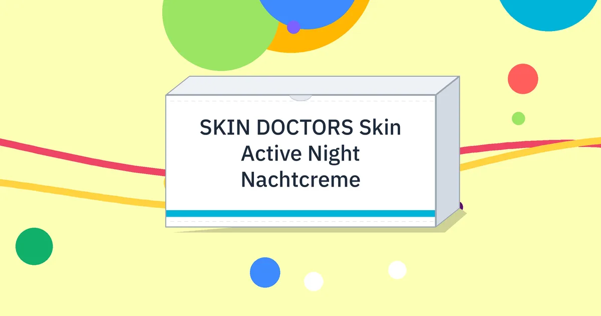 Symbolbild: Packung mit der Aufschrift SKIN DOCTORS Skin Active Night Nachtcreme (PZN 09087770) – Verfügbarkeit und Bezug in Apotheken in Frankfurt am Main