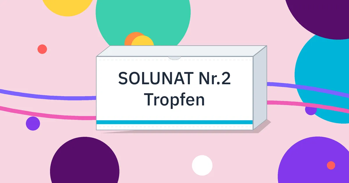 Symbolbild: Packung mit der Aufschrift SOLUNAT Nr.2 Tropfen (PZN 02937573) – Verfügbarkeit und Bezug in Apotheken in Frankfurt am Main