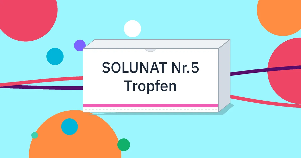 Symbolbild: Packung mit der Aufschrift SOLUNAT Nr.5 Tropfen (PZN 02938561) – Verfügbarkeit und Bezug in Apotheken in Frankfurt am Main