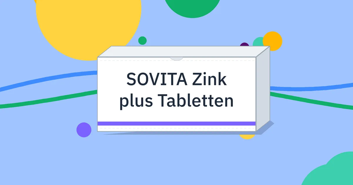 Symbolbild: Packung mit der Aufschrift SOVITA Zink plus Tabletten (PZN 11653975) – Verfügbarkeit und Bezug in Apotheken in Frankfurt am Main