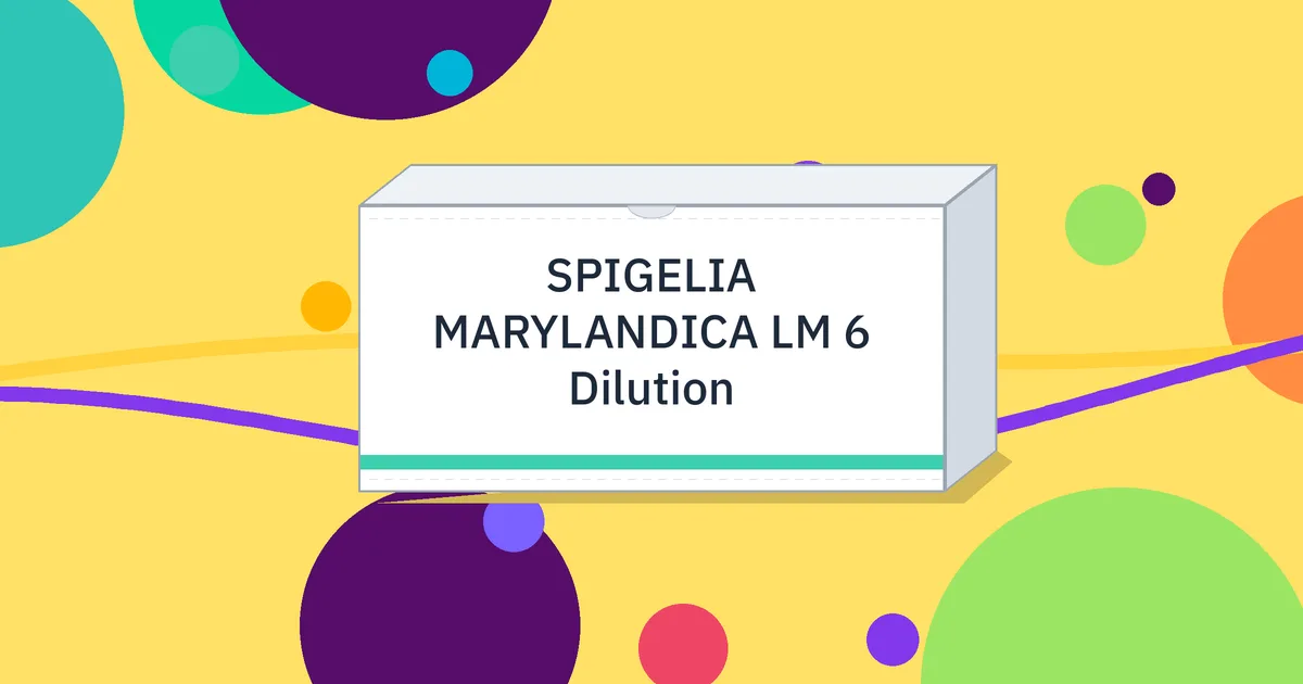 Symbolbild: Packung mit der Aufschrift SPIGELIA MARYLANDICA LM 6 Dilution (PZN 13195525) – Verfügbarkeit und Bezug in Apotheken in Frankfurt am Main