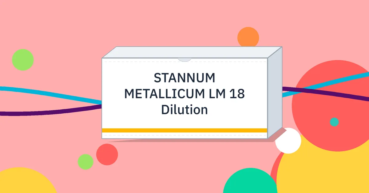 Symbolbild: Packung mit der Aufschrift STANNUM METALLICUM LM 18 Dilution (PZN 02603932) – Verfügbarkeit und Bezug in Apotheken in Frankfurt am Main