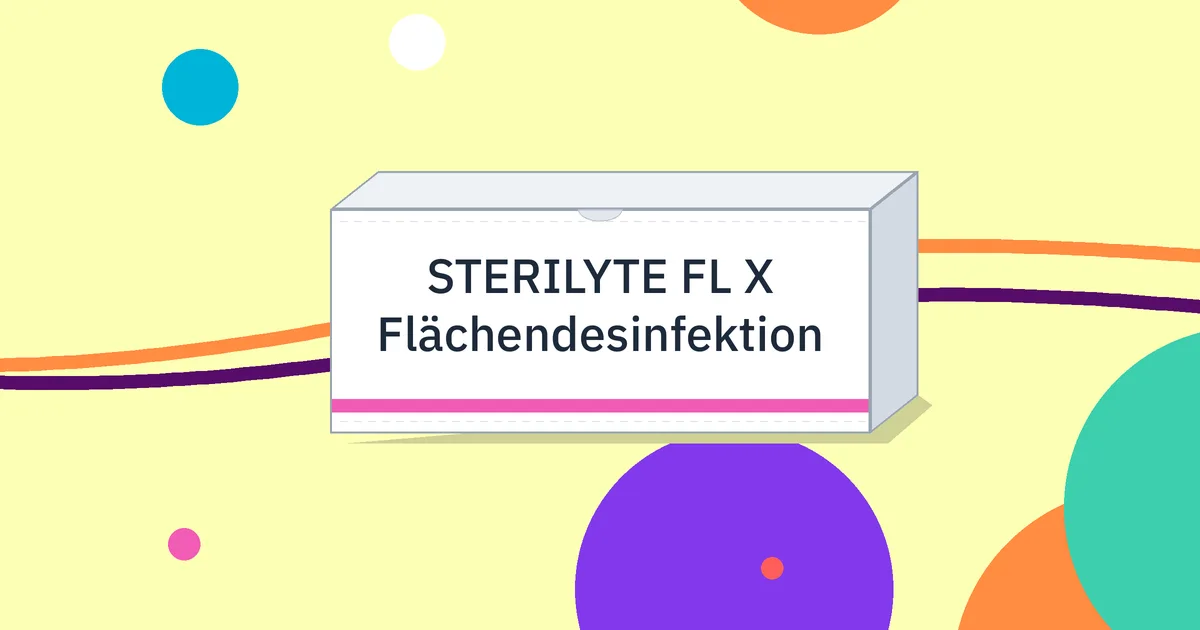 Symbolbild: Packung mit der Aufschrift STERILYTE FL X Flächendesinfektion (PZN 17910982) – Verfügbarkeit und Bezug in Apotheken in Frankfurt am Main