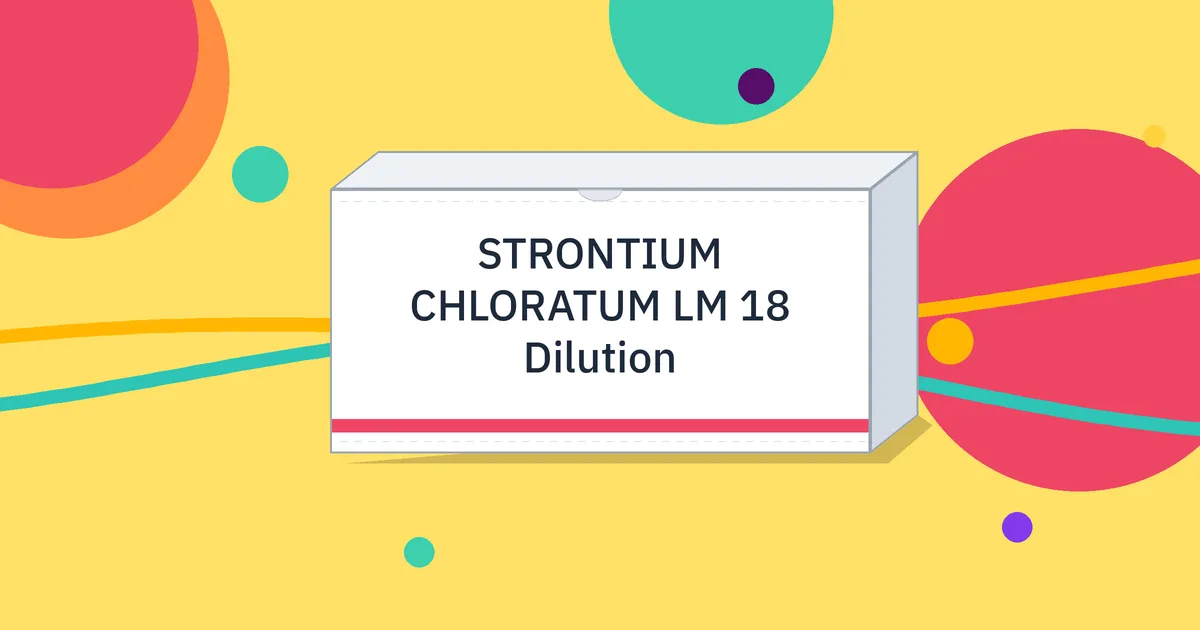 Symbolbild: Packung mit der Aufschrift STRONTIUM CHLORATUM LM 18 Dilution (PZN 13203609) – Verfügbarkeit und Bezug in Apotheken in Frankfurt am Main