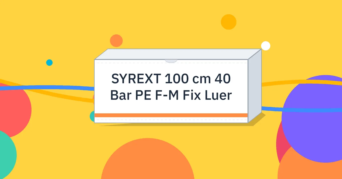 Symbolbild: Packung mit der Aufschrift SYREXT 100 cm 40 Bar PE F-M Fix Luer (PZN 17898525) – Verfügbarkeit und Bezug in Apotheken in Frankfurt am Main
