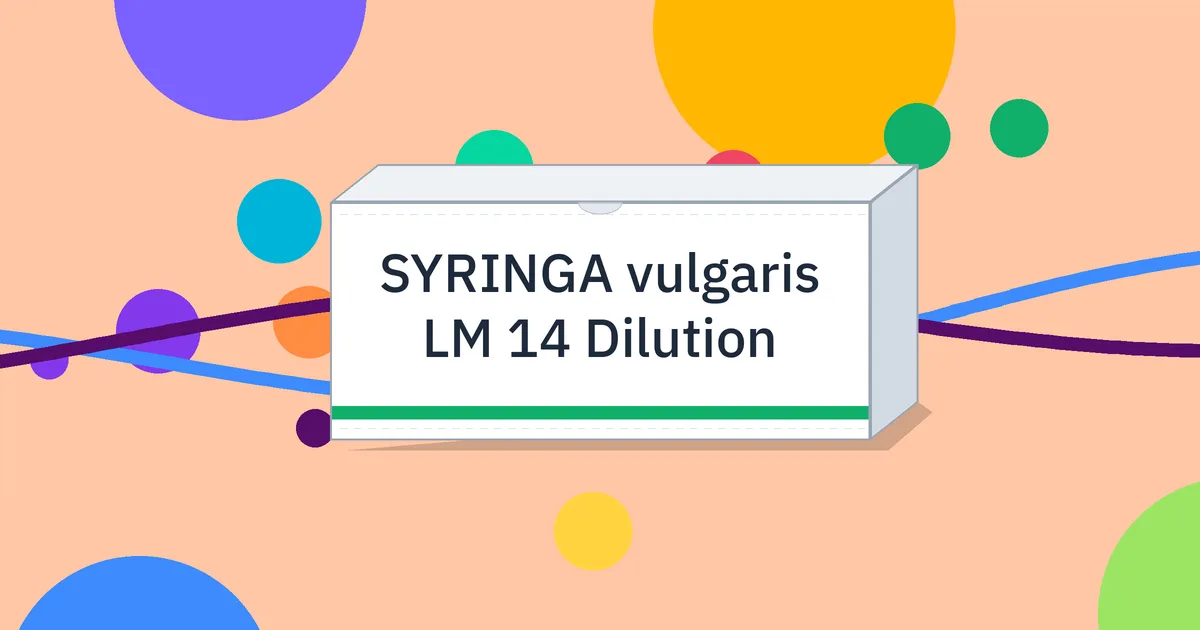 Symbolbild: Packung mit der Aufschrift SYRINGA vulgaris LM 14 Dilution (PZN 13685502) – Verfügbarkeit und Bezug in Apotheken in Frankfurt am Main
