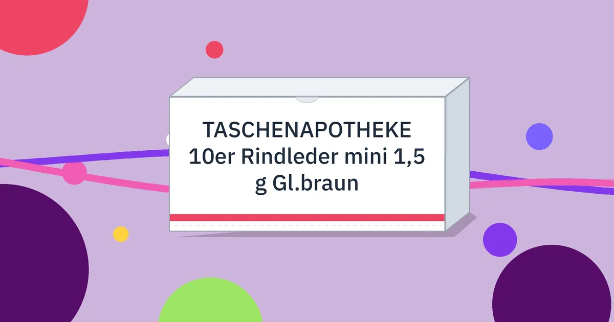Symbolbild: Packung mit der Aufschrift TASCHENAPOTHEKE 10er Rindleder mini 1,5 g Gl.braun (PZN 00419816) – Verfügbarkeit und Bezug in Apotheken in Frankfurt am Main