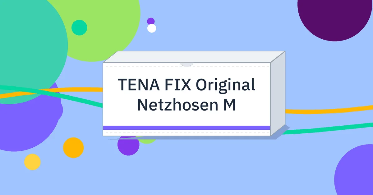 Symbolbild: Packung mit der Aufschrift TENA FIX Original Netzhosen M (PZN 11854194) – Verfügbarkeit und Bezug in Apotheken in Frankfurt am Main
