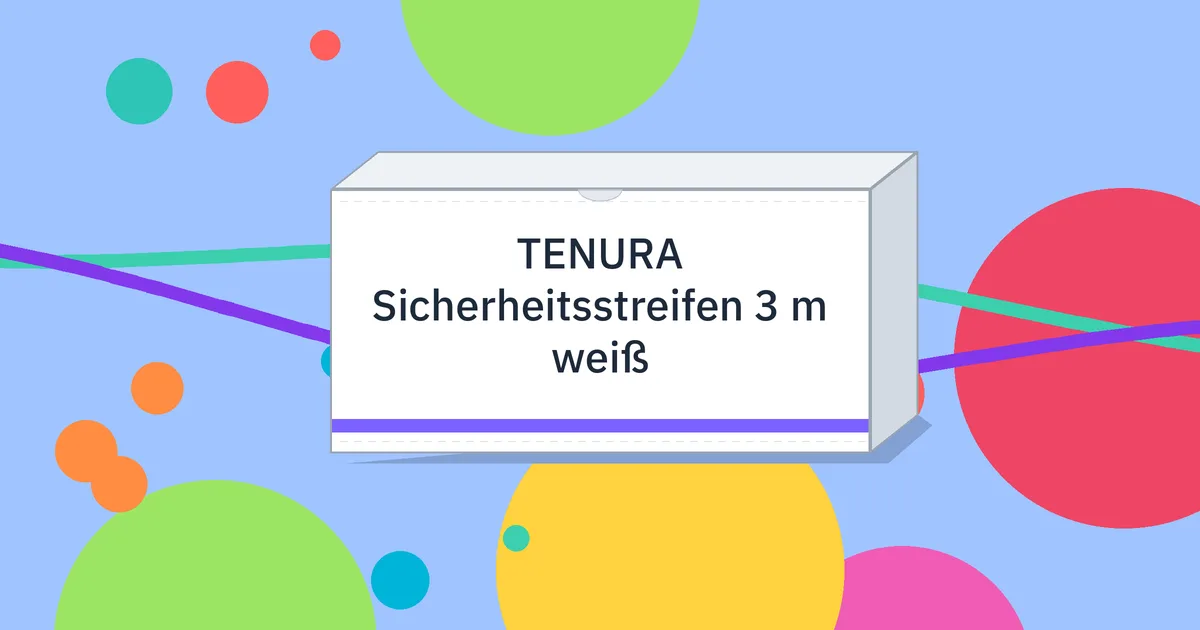 Symbolbild: Packung mit der Aufschrift TENURA Sicherheitsstreifen 3 m weiß (PZN 09669762) – Verfügbarkeit und Bezug in Apotheken in Frankfurt am Main