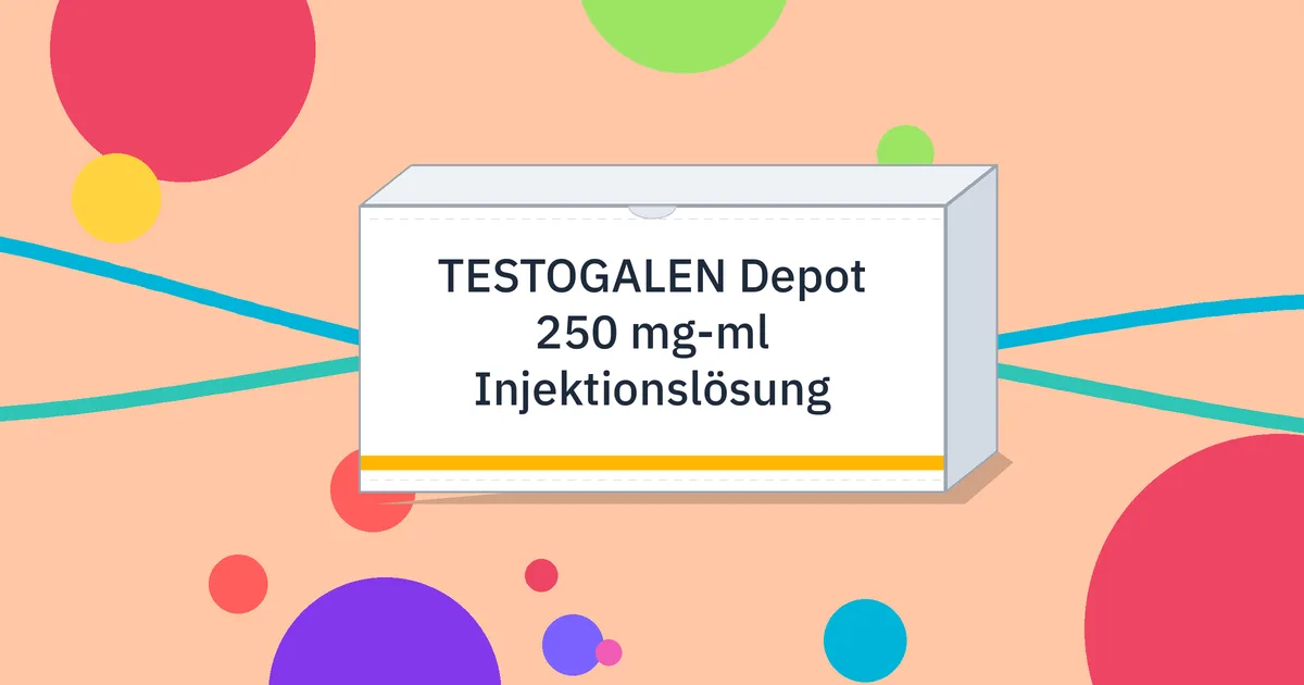 Symbolbild: Packung mit der Aufschrift TESTOGALEN Depot 250 mg-ml Injektionslösung (PZN 20122716) – Verfügbarkeit und Bezug in Apotheken in Frankfurt am Main