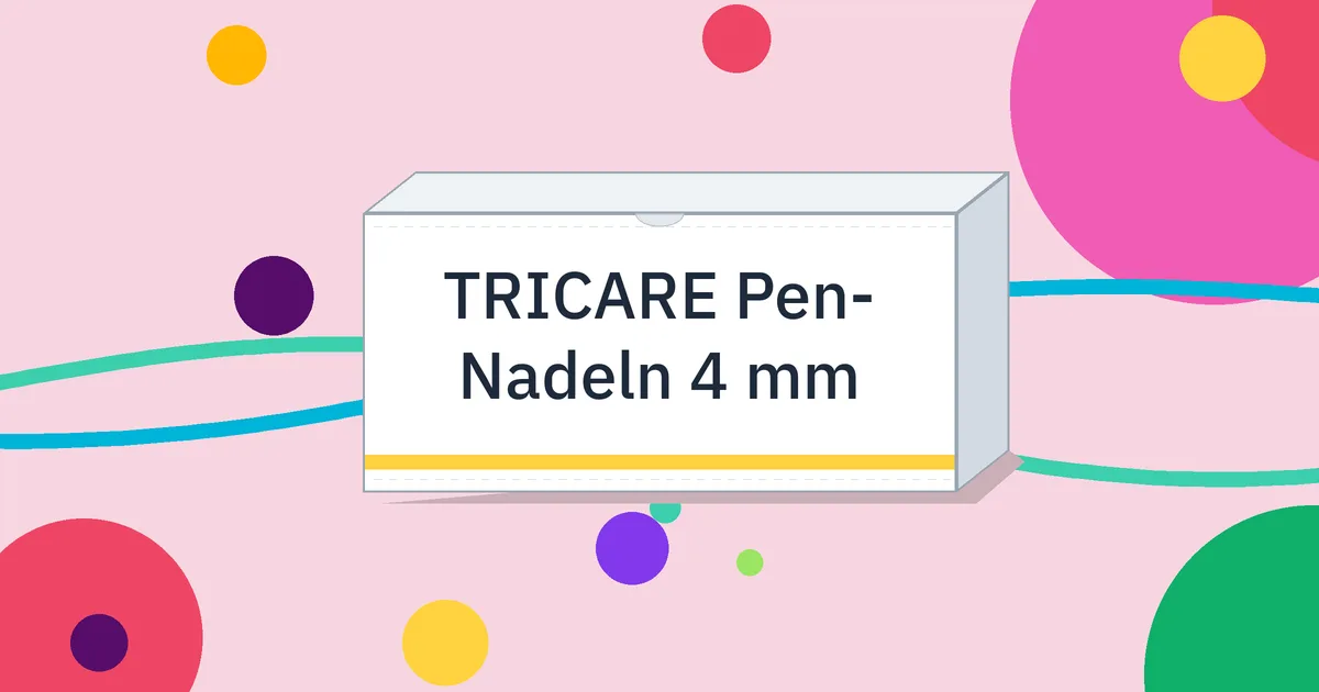 Symbolbild: Packung mit der Aufschrift TRICARE Pen-Nadeln 4 mm (PZN 12773196) – Verfügbarkeit und Bezug in Apotheken in Frankfurt am Main