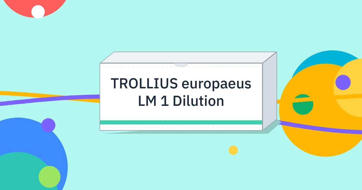Symbolbild: Packung mit der Aufschrift TROLLIUS europaeus LM 1 Dilution (PZN 13252401) – Verfügbarkeit und Bezug in Apotheken in Frankfurt am Main