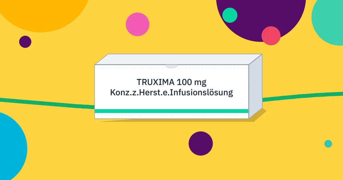 Symbolbild: Packung mit der Aufschrift TRUXIMA 100 mg Konz.z.Herst.e.Infusionslösung (PZN 16923600) – Verfügbarkeit und Bezug in Apotheken in Frankfurt am Main