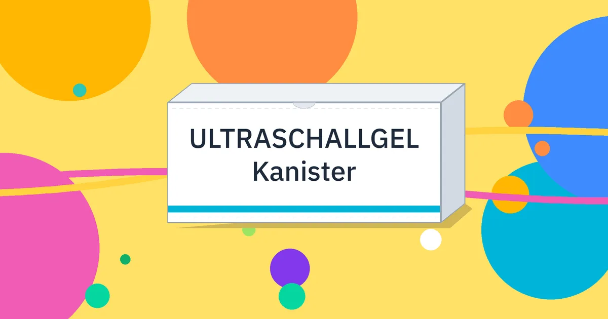 Symbolbild: Packung mit der Aufschrift ULTRASCHALLGEL Kanister (PZN 04468148) – Verfügbarkeit und Bezug in Apotheken in Frankfurt am Main