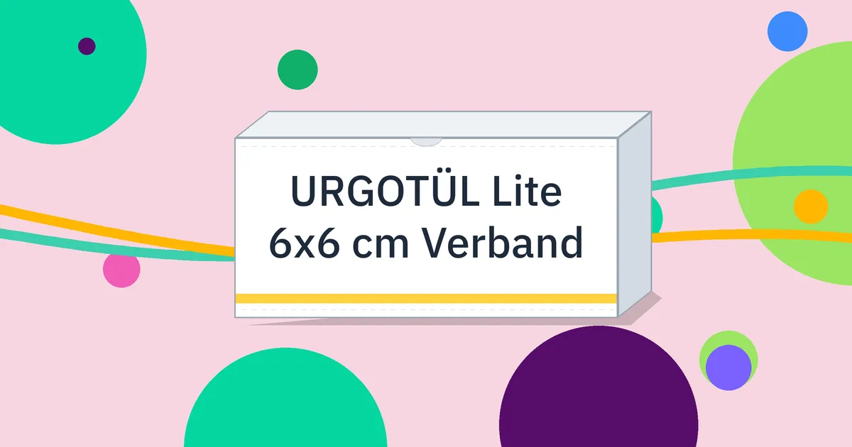 Symbolbild: Packung mit der Aufschrift URGOTÜL Lite 6x6 cm Verband (PZN 10261799) – Verfügbarkeit und Bezug in Apotheken in Frankfurt am Main
