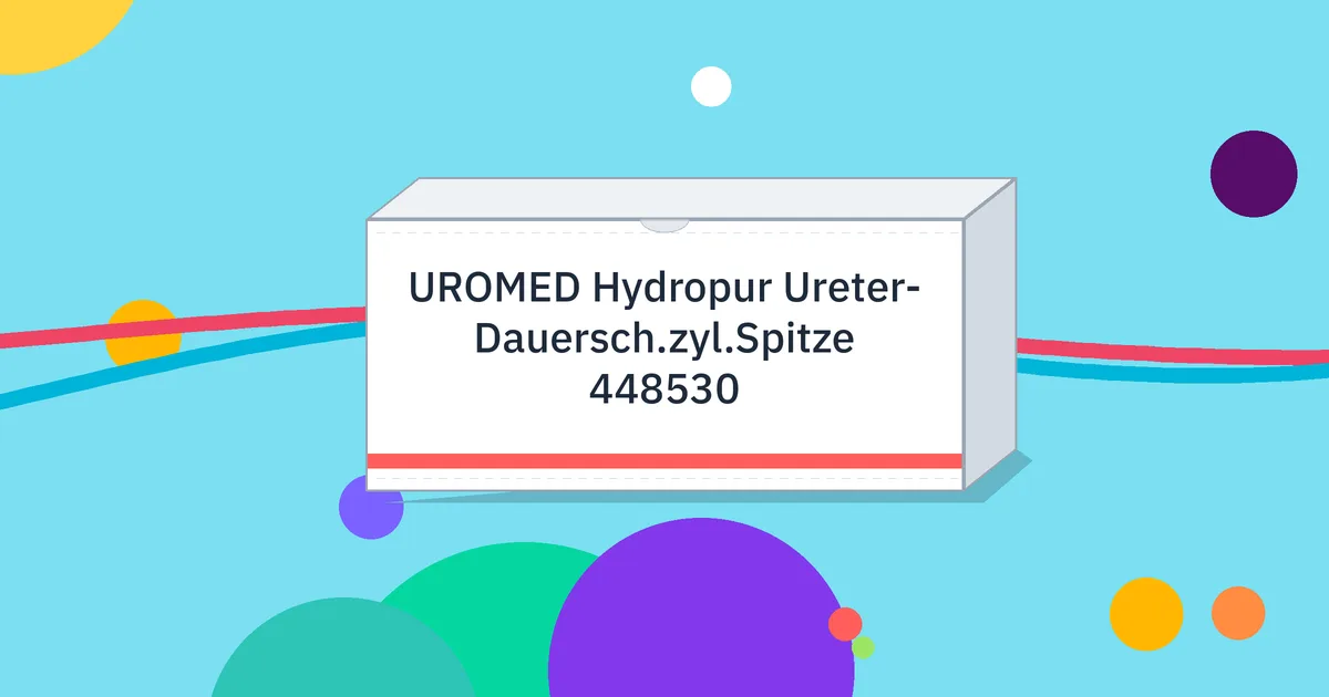 Symbolbild: Packung mit der Aufschrift UROMED Hydropur Ureter-Dauersch.zyl.Spitze 448530 (PZN 11371768) – Verfügbarkeit und Bezug in Apotheken in Frankfurt am Main