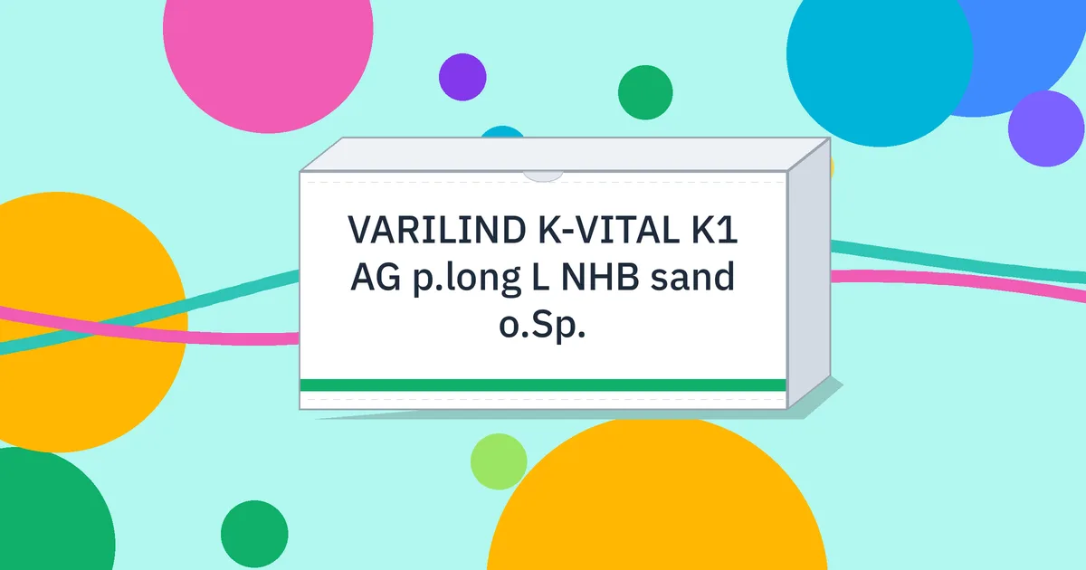 Symbolbild: Packung mit der Aufschrift VARILIND K-VITAL K1 AG p.long L NHB sand o.Sp. (PZN 20562993) – Verfügbarkeit und Bezug in Apotheken in Frankfurt am Main