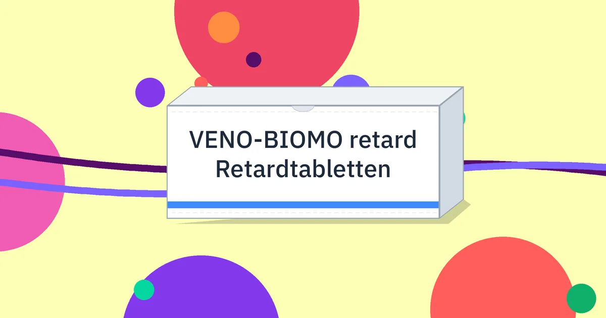 Symbolbild: Packung mit der Aufschrift VENO-BIOMO retard Retardtabletten (PZN 12399906) – Verfügbarkeit und Bezug in Apotheken in Frankfurt am Main