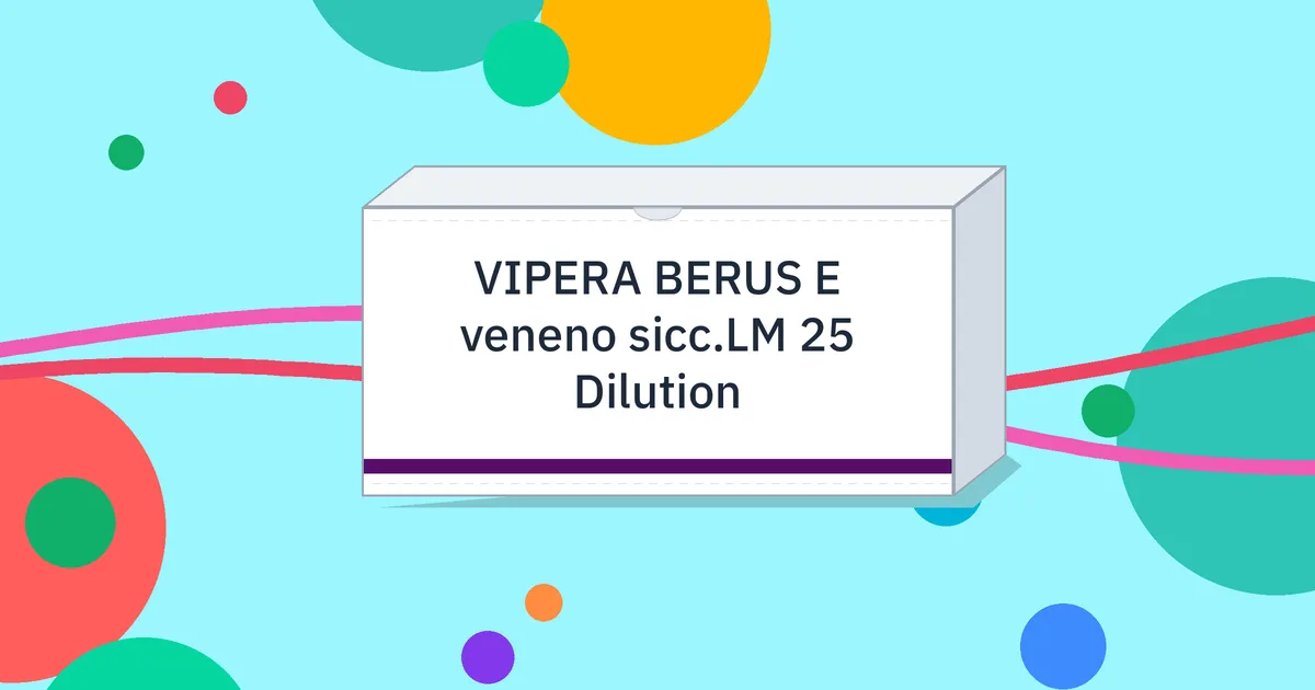Symbolbild: Packung mit der Aufschrift VIPERA BERUS E veneno sicc.LM 25 Dilution (PZN 13277306) – Verfügbarkeit und Bezug in Apotheken in Frankfurt am Main