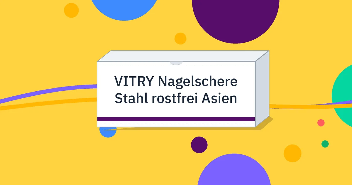Symbolbild: Packung mit der Aufschrift VITRY Nagelschere Stahl rostfrei Asien (PZN 11689074) – Verfügbarkeit und Bezug in Apotheken in Frankfurt am Main