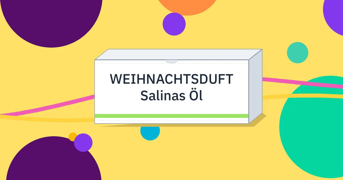 Symbolbild: Packung mit der Aufschrift WEIHNACHTSDUFT Salinas Öl (PZN 04598081) – Verfügbarkeit und Bezug in Apotheken in Frankfurt am Main