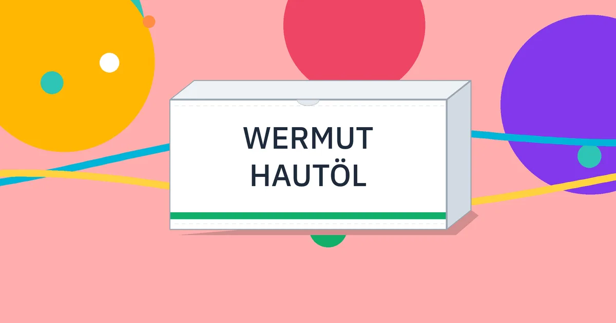 Symbolbild: Packung mit der Aufschrift WERMUT HAUTÖL (PZN 16325833) – Verfügbarkeit und Bezug in Apotheken in Frankfurt am Main