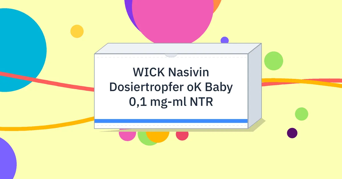 Symbolbild: Packung mit der Aufschrift WICK Nasivin Dosiertropfer oK Baby 0,1 mg-ml NTR (PZN 19524059) – Verfügbarkeit und Bezug in Apotheken in Frankfurt am Main