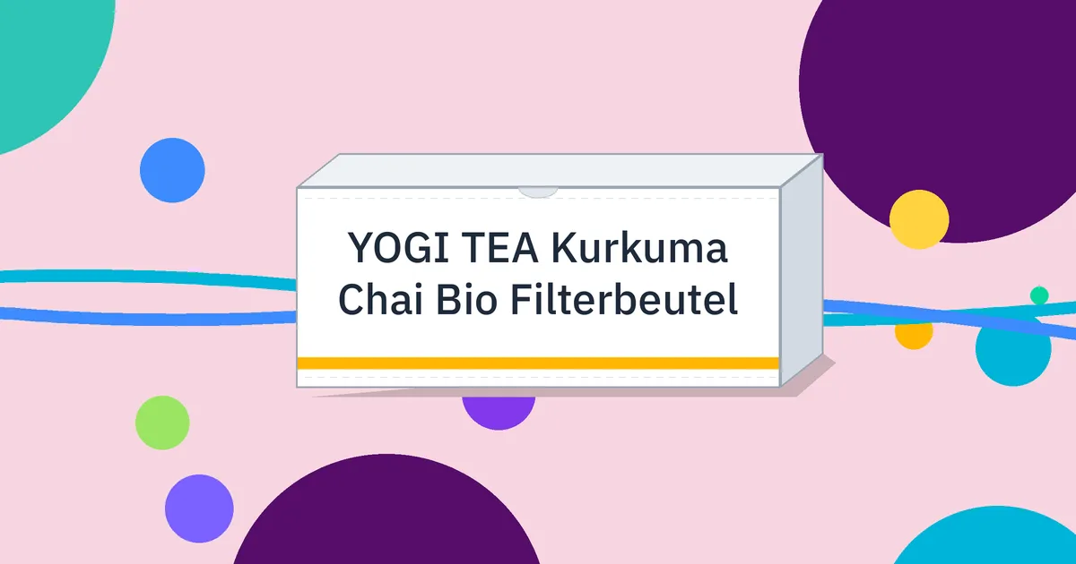 Symbolbild: Packung mit der Aufschrift YOGI TEA Kurkuma Chai Bio Filterbeutel (PZN 13416481) – Verfügbarkeit und Bezug in Apotheken in Frankfurt am Main