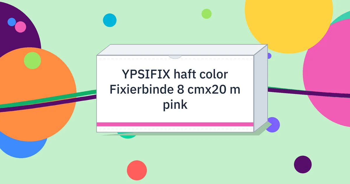 Symbolbild: Packung mit der Aufschrift YPSIFIX haft color Fixierbinde 8 cmx20 m pink (PZN 12604849) – Verfügbarkeit und Bezug in Apotheken in Frankfurt am Main