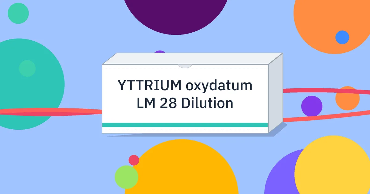 Symbolbild: Packung mit der Aufschrift YTTRIUM oxydatum LM 28 Dilution (PZN 13288184) – Verfügbarkeit und Bezug in Apotheken in Frankfurt am Main