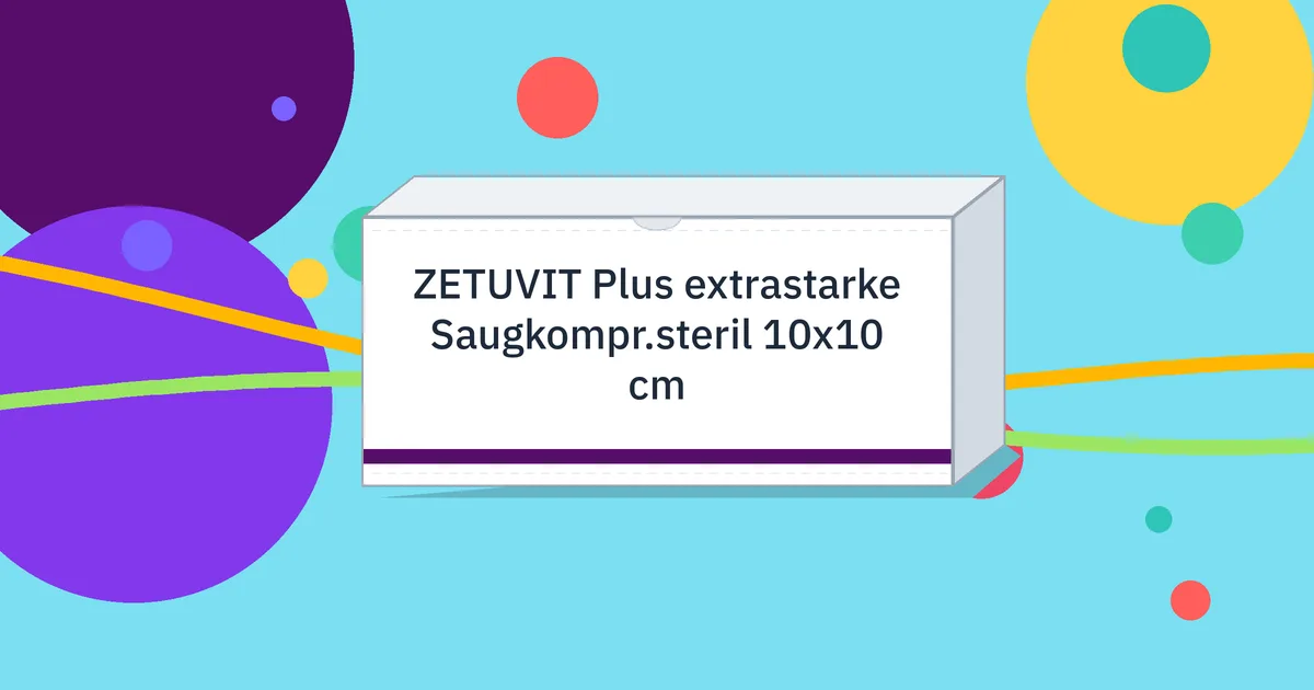 Symbolbild: Packung mit der Aufschrift ZETUVIT Plus extrastarke Saugkompr.steril 10x10 cm (PZN 11229958) – Verfügbarkeit und Bezug in Apotheken in Frankfurt am Main