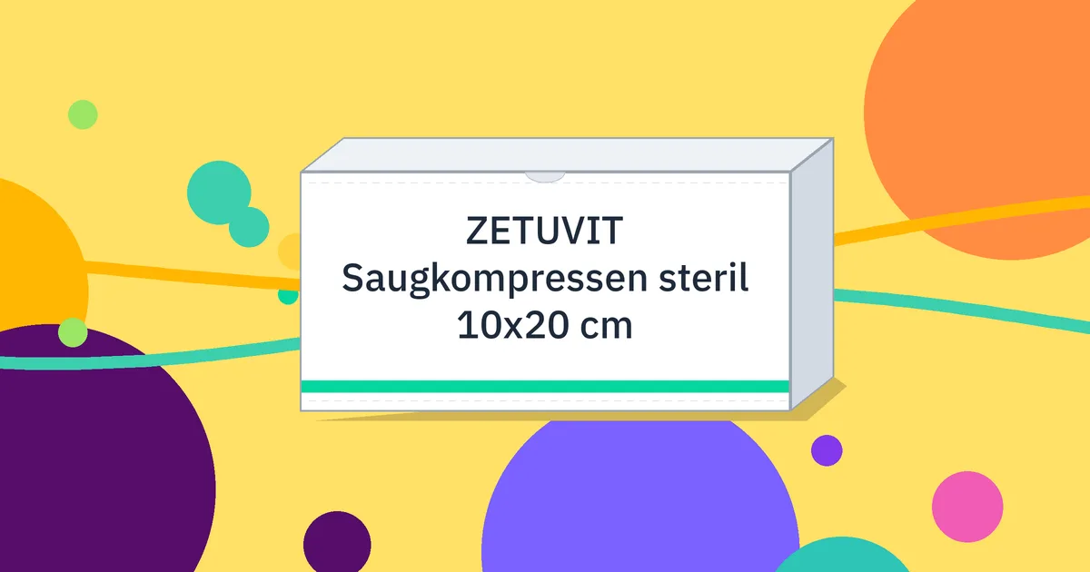 Symbolbild: Packung mit der Aufschrift ZETUVIT Saugkompressen steril 10x20 cm (PZN 00464722) – Verfügbarkeit und Bezug in Apotheken in Frankfurt am Main