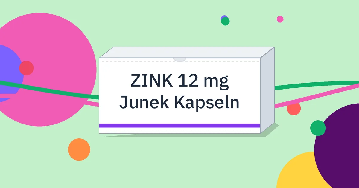 Symbolbild: Packung mit der Aufschrift ZINK 12 mg Junek Kapseln (PZN 10053457) – Verfügbarkeit und Bezug in Apotheken in Frankfurt am Main