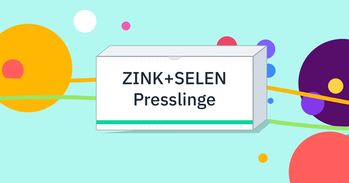 Symbolbild: Packung mit der Aufschrift ZINK+SELEN Presslinge (PZN 14040807) – Verfügbarkeit und Bezug in Apotheken in Frankfurt am Main