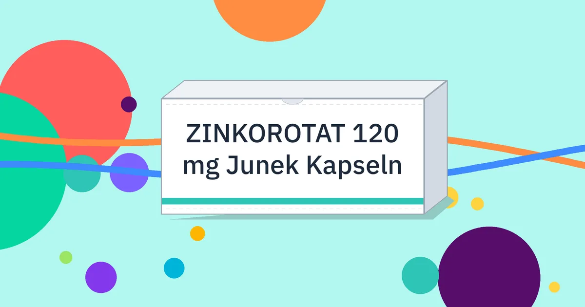 Symbolbild: Packung mit der Aufschrift ZINKOROTAT 120 mg Junek Kapseln (PZN 11072818) – Verfügbarkeit und Bezug in Apotheken in Frankfurt am Main