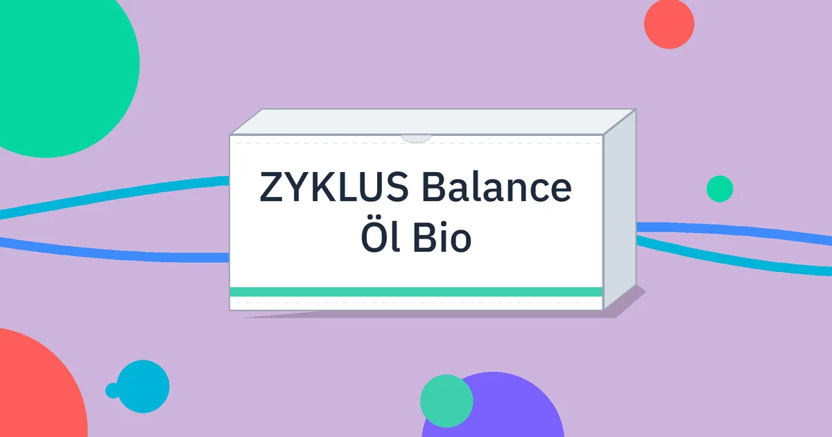 Symbolbild: Packung mit der Aufschrift ZYKLUS Balance Öl Bio (PZN 19975773) – Verfügbarkeit und Bezug in Apotheken in Frankfurt am Main
