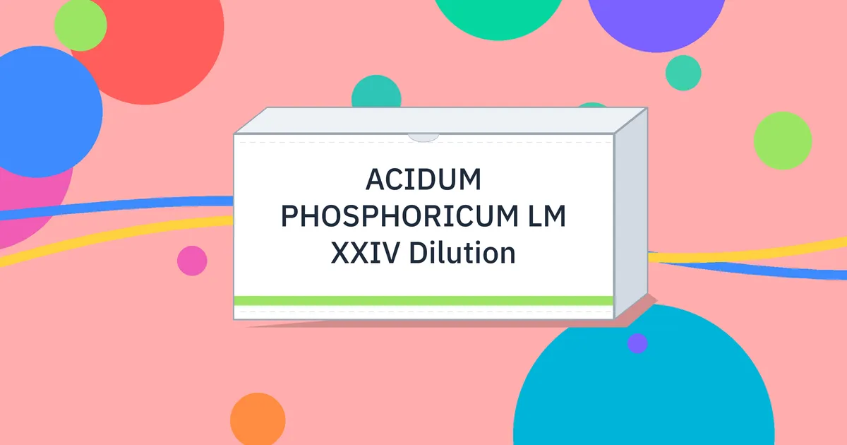 Symbolbild: Packung mit der Aufschrift ACIDUM PHOSPHORICUM LM XXIV Dilution (PZN 02673418) – Verfügbarkeit und Bezug in Apotheken in Frankfurt am Main