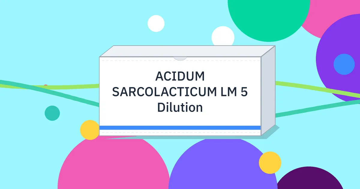 Symbolbild: Packung mit der Aufschrift ACIDUM SARCOLACTICUM LM 5 Dilution (PZN 13282709) – Verfügbarkeit und Bezug in Apotheken in Frankfurt am Main