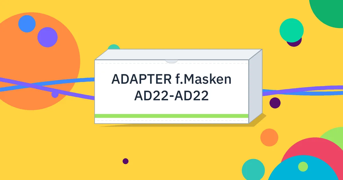 Symbolbild: Packung mit der Aufschrift ADAPTER f.Masken AD22-AD22 (PZN 14052414) – Verfügbarkeit und Bezug in Apotheken in Frankfurt am Main