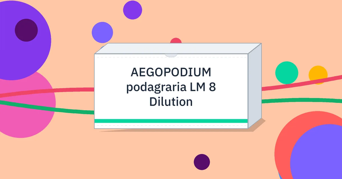 Symbolbild: Packung mit der Aufschrift AEGOPODIUM podagraria LM 8 Dilution (PZN 13298171) – Verfügbarkeit und Bezug in Apotheken in Frankfurt am Main