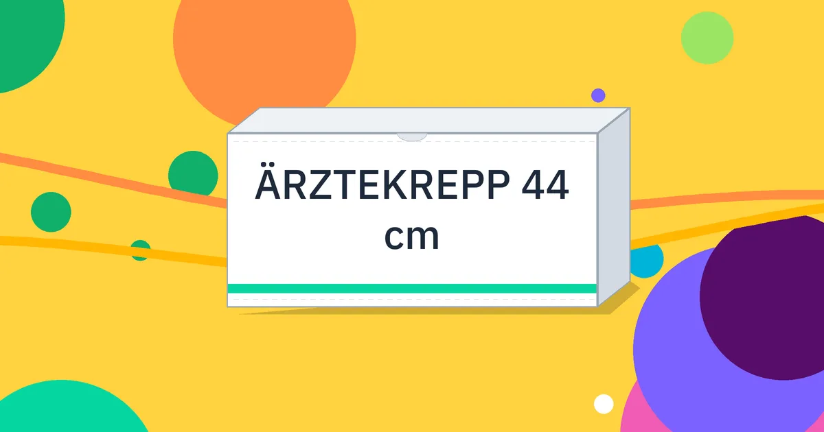 Symbolbild: Packung mit der Aufschrift ÄRZTEKREPP 44 cm (PZN 02438054) – Verfügbarkeit und Bezug in Apotheken in Frankfurt am Main