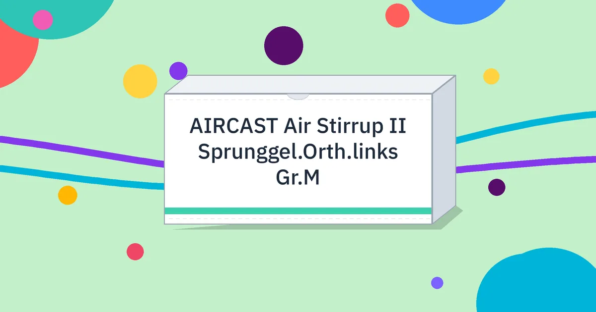 Symbolbild: Packung mit der Aufschrift AIRCAST Air Stirrup II Sprunggel.Orth.links Gr.M (PZN 09239079) – Verfügbarkeit und Bezug in Apotheken in Frankfurt am Main