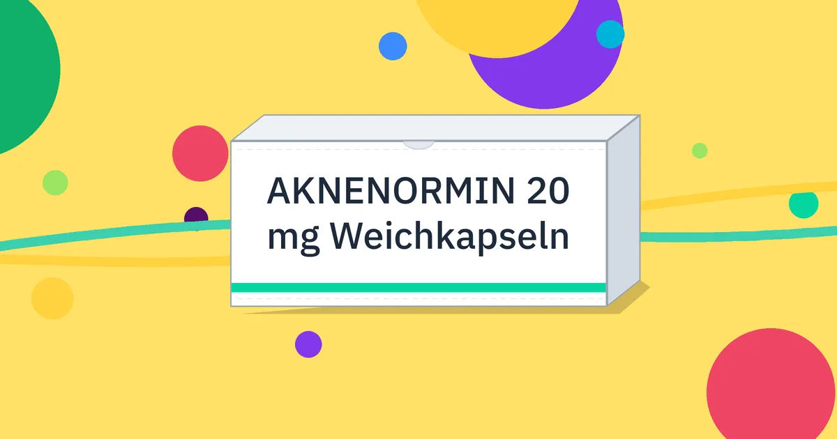 Symbolbild: Packung mit der Aufschrift AKNENORMIN 20 mg Weichkapseln (PZN 03655776) – Verfügbarkeit und Bezug in Apotheken in Frankfurt am Main