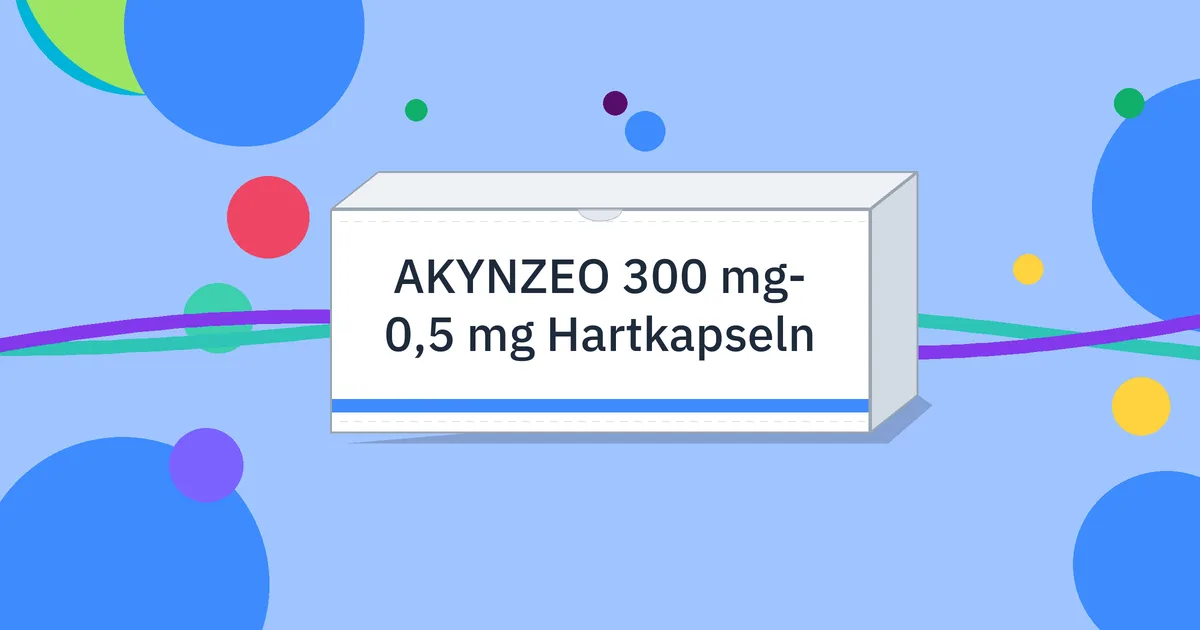 Symbolbild: Packung mit der Aufschrift AKYNZEO 300 mg-0,5 mg Hartkapseln (PZN 11541963) – Verfügbarkeit und Bezug in Apotheken in Frankfurt am Main