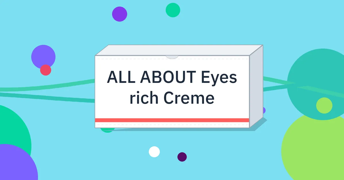 Symbolbild: Packung mit der Aufschrift ALL ABOUT Eyes rich Creme (PZN 18894601) – Verfügbarkeit und Bezug in Apotheken in Frankfurt am Main