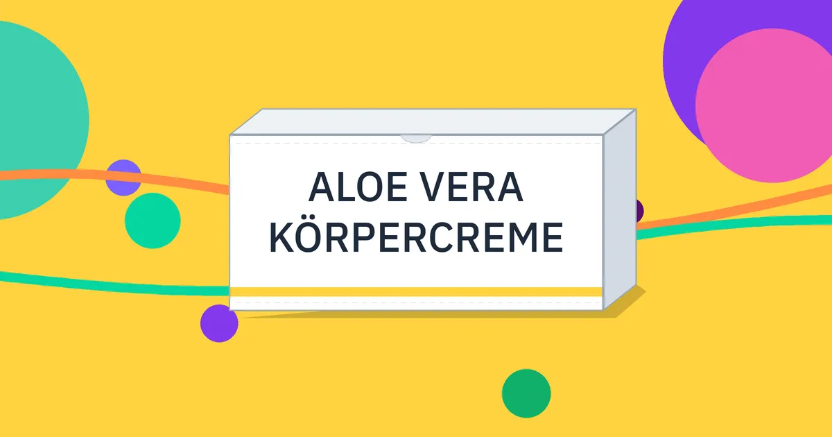 Symbolbild: Packung mit der Aufschrift ALOE VERA KÖRPERCREME (PZN 10312203) – Verfügbarkeit und Bezug in Apotheken in Frankfurt am Main