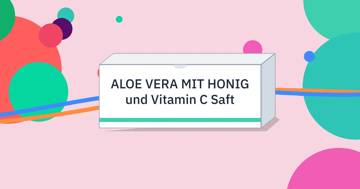 Symbolbild: Packung mit der Aufschrift ALOE VERA MIT HONIG und Vitamin C Saft (PZN 15242275) – Verfügbarkeit und Bezug in Apotheken in Frankfurt am Main