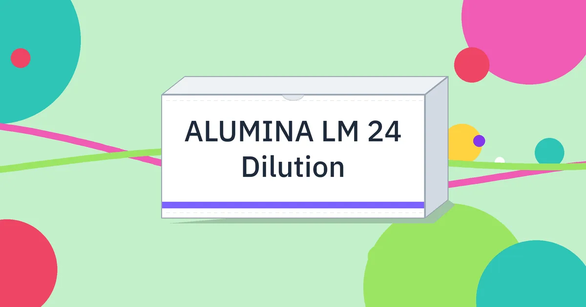 Symbolbild: Packung mit der Aufschrift ALUMINA LM 24 Dilution (PZN 12758564) – Verfügbarkeit und Bezug in Apotheken in Frankfurt am Main