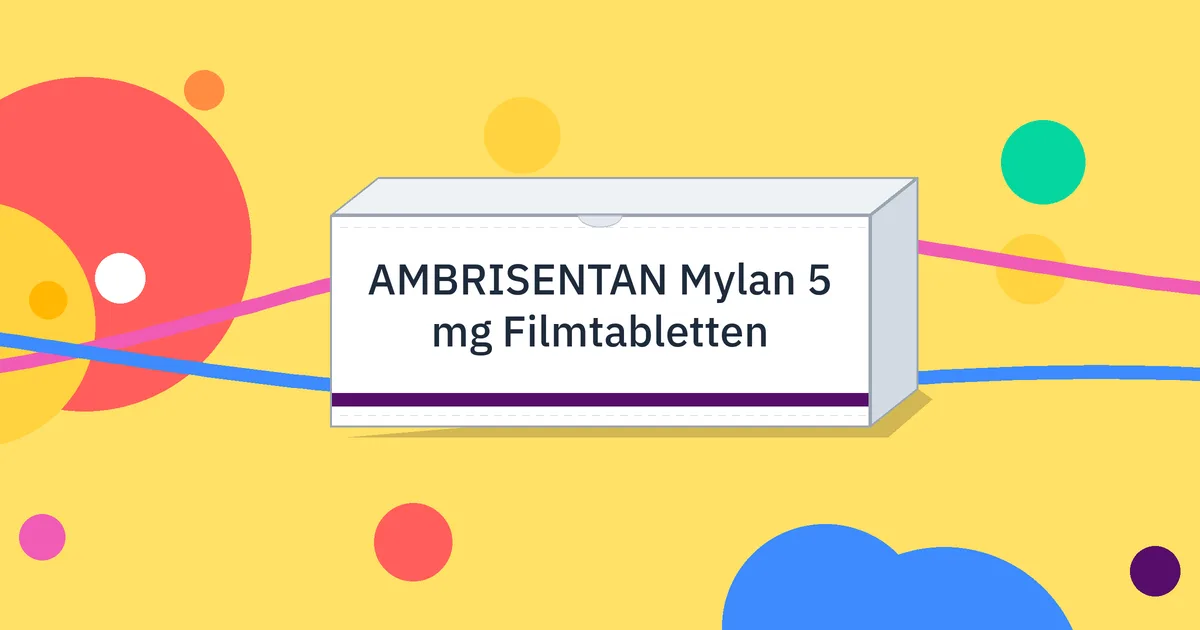 Symbolbild: Packung mit der Aufschrift AMBRISENTAN Mylan 5 mg Filmtabletten (PZN 16042236) – Verfügbarkeit und Bezug in Apotheken in Frankfurt am Main