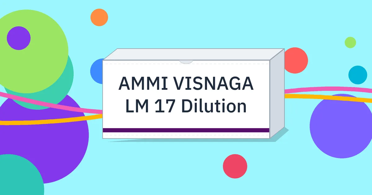 Symbolbild: Packung mit der Aufschrift AMMI VISNAGA LM 17 Dilution (PZN 12760271) – Verfügbarkeit und Bezug in Apotheken in Frankfurt am Main